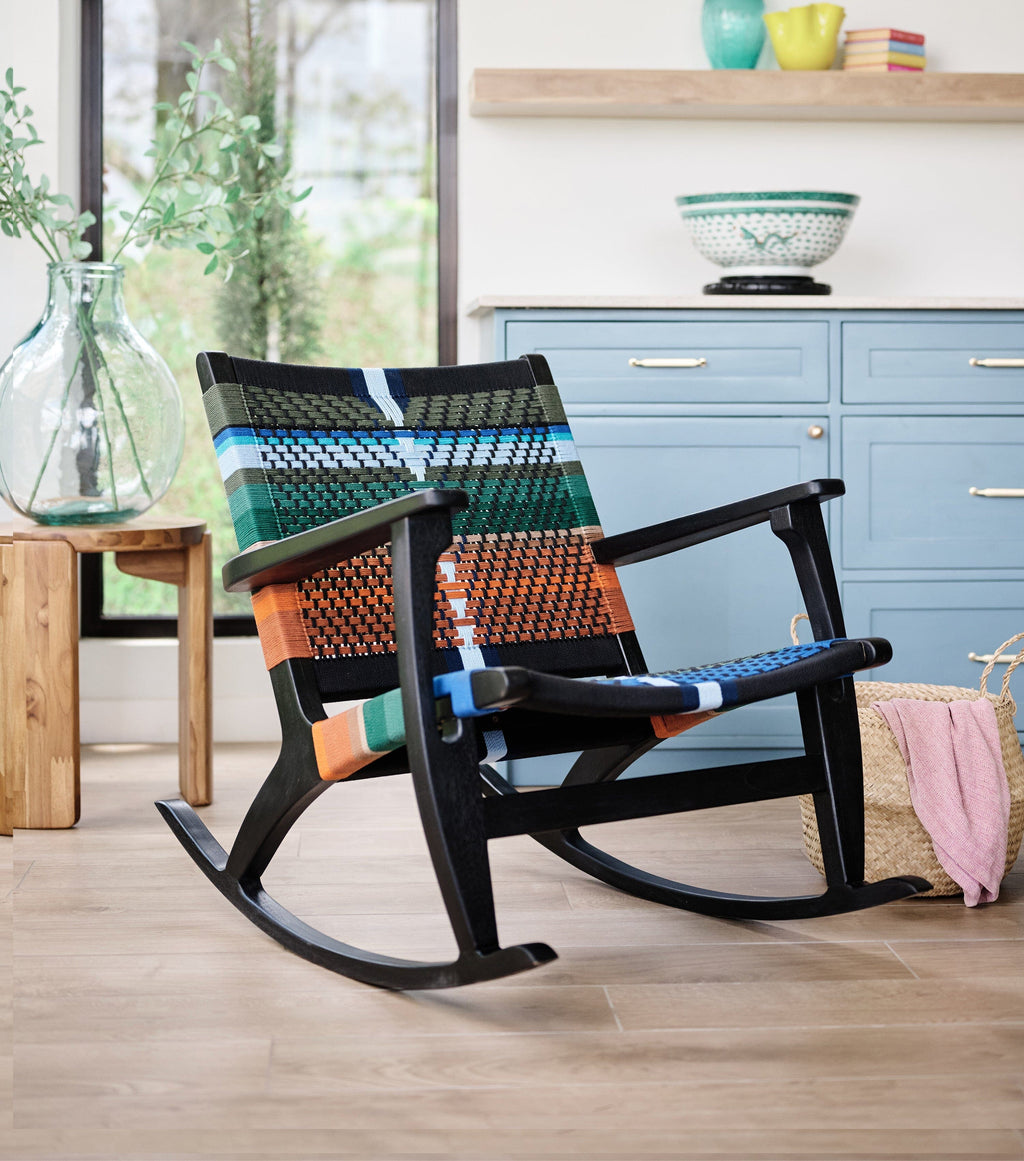 Masaya Rocking Chair Woven Mot Mot Cord Forever Furniture by MasayaCo